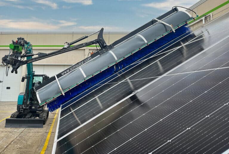 Solar Panel Cleaning Backhoe | A2 - SCM Solar