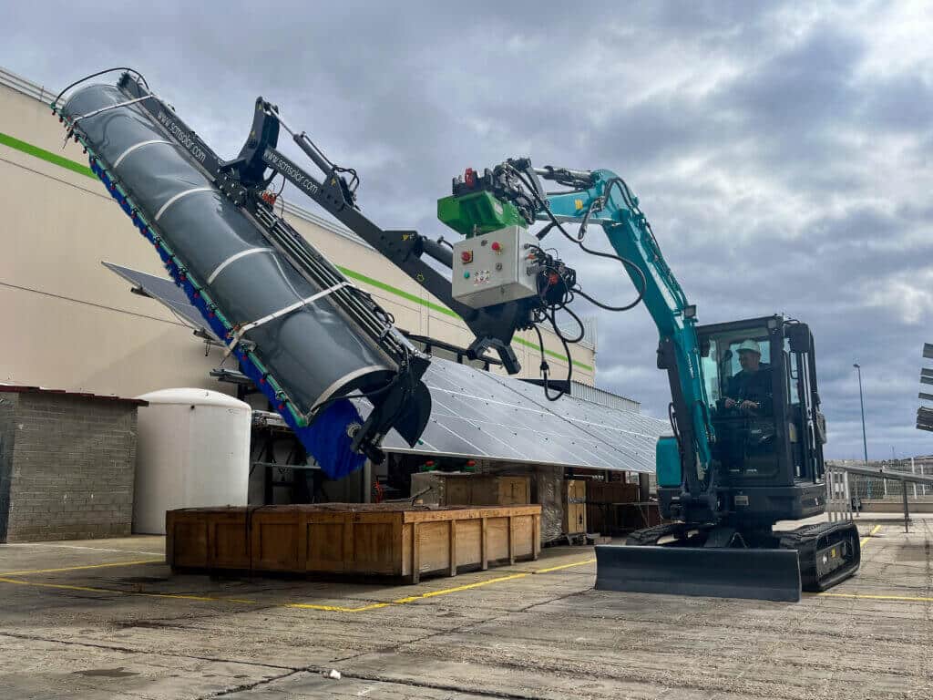 Solar Panel Cleaning Backhoe | A2 - SCM Solar
